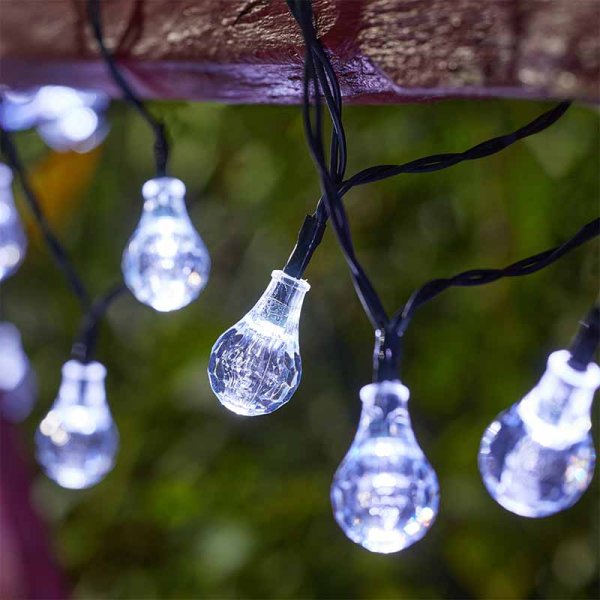 25 Solar Super Bright Orbs String Lights 15L – Coletta & Tyson Garden ...