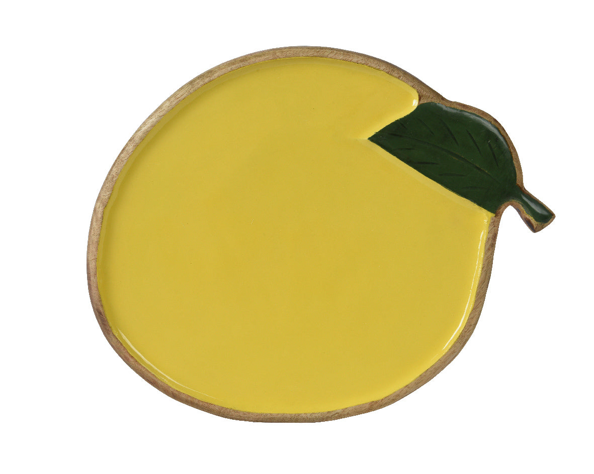 mangowood lemon enamel tray fsc 100% – Coletta & Tyson Garden Centre