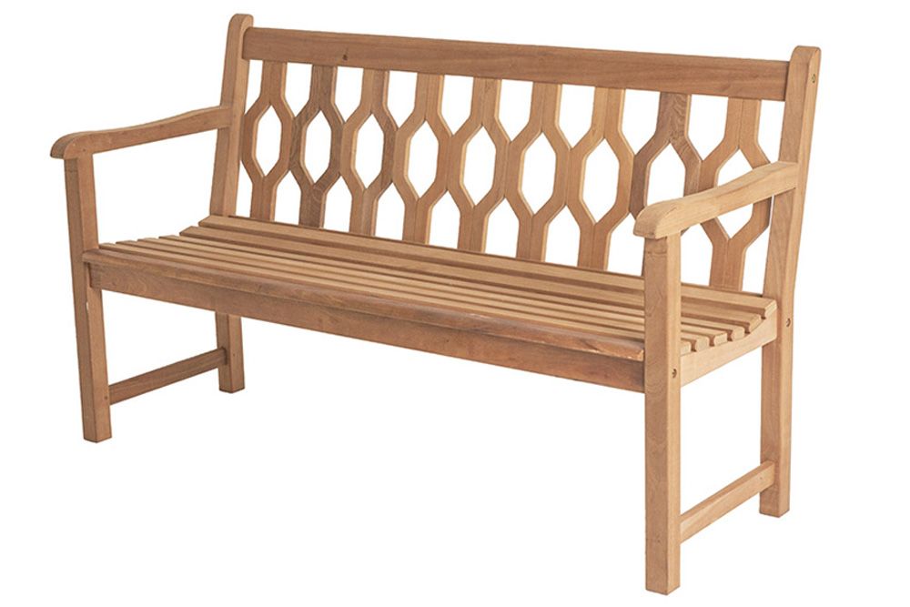 Mahogany Lattice Bench -4ft – Coletta & Tyson Garden Centre