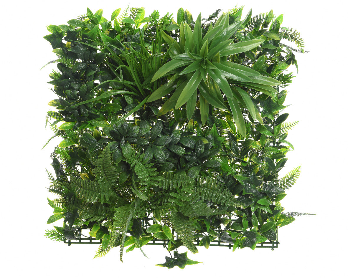 Mixed Leaf Artificial Living Wall Panel-Small – Coletta & Tyson Garden ...