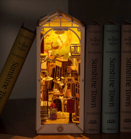 Robotime Sunshine Town Book End DIY Model Kit – Coletta & Tyson Garden ...