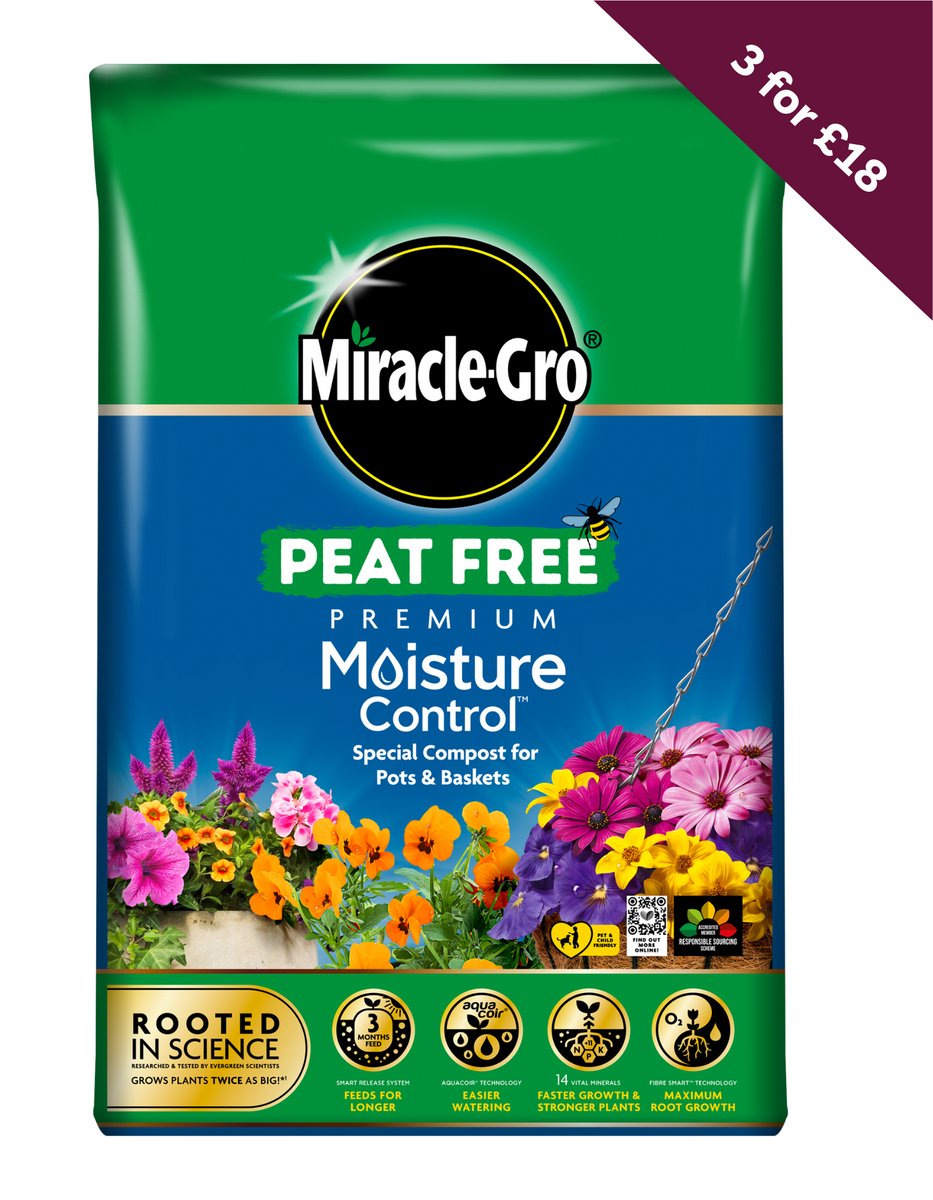 Miracle-gro Peat Free moisture control compost 40Ltr – Coletta & Tyson ...
