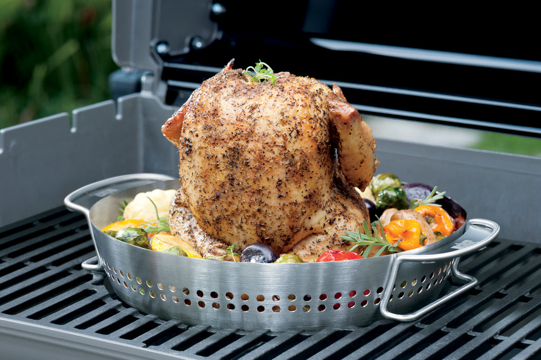 Weber Stainless steel Poultry roaster — Coletta & Tyson Garden Centre
